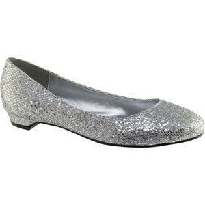 Touch Ups | Shoes | Touch Ups Tamara Silver Glitter Flats | Poshmark